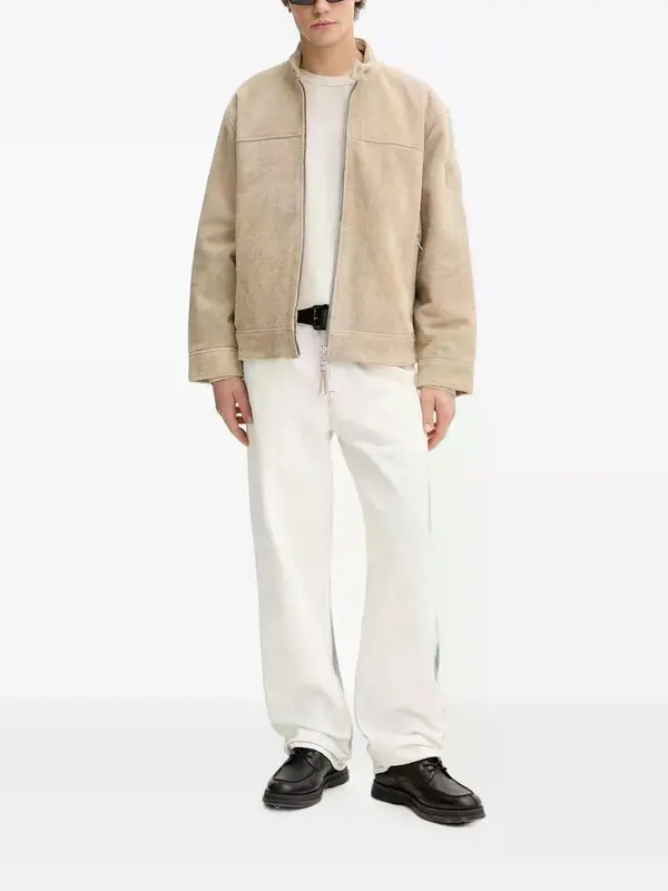 ALLSAINTS Felix Suede Band-collar Jacket