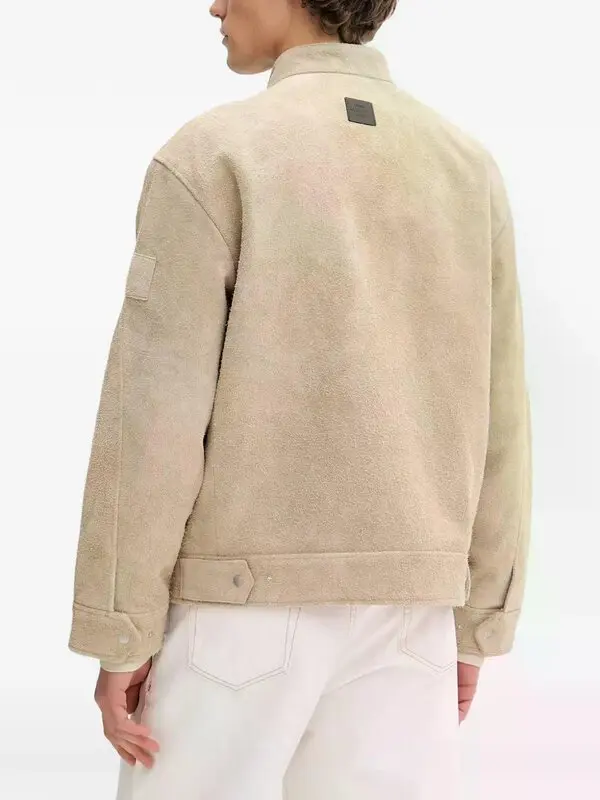 ALLSAINTS Felix Suede Band-collar Jacket