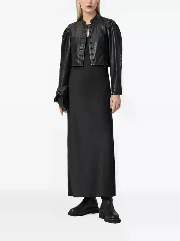 ALLSAINTS Sadie Leather Puff-sleeve Jacket