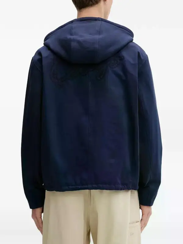 Kenzo Logo Embroidered Zip-up Jacket