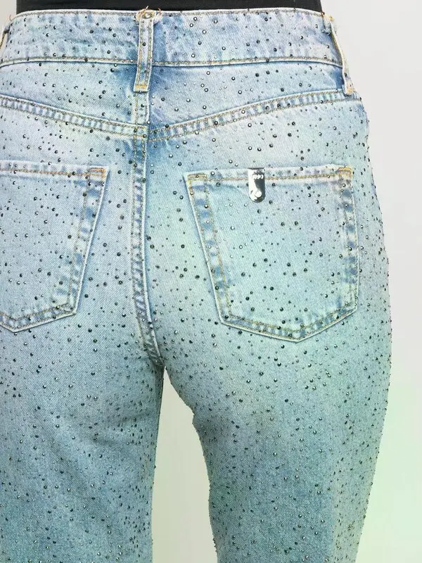 Liu Jo Rhinestone Embellished Straight-leg Jeans