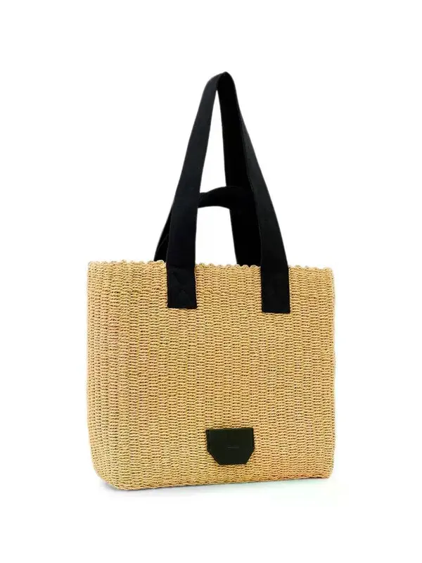 ALLSAINTS Izzy Woven Logo-patch Tote Bag - Neutrals