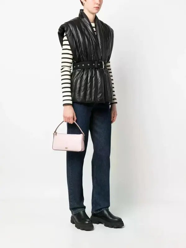 Dkny Bryant Logo-lettering Leather Crossbody Bag