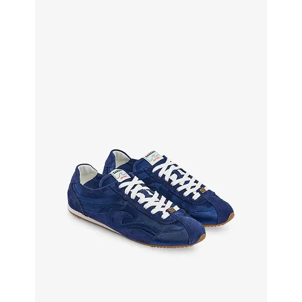 Sandro Light Wave Satin Trainers - Blue