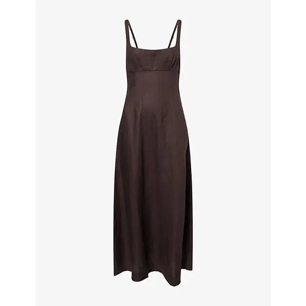 REFORMATION Sabine Linen Midi Dress