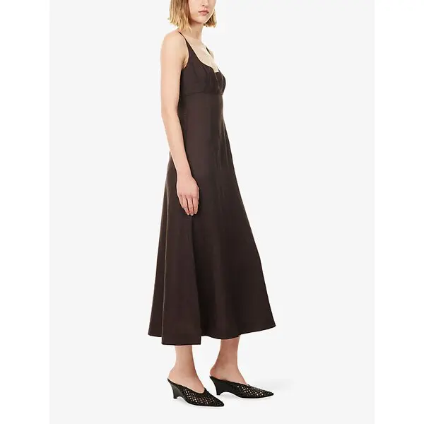 REFORMATION Sabine Linen Midi Dress