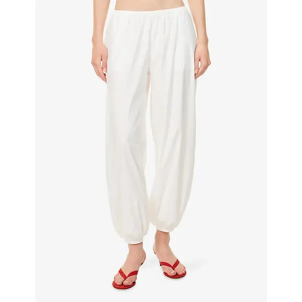 REFORMATION Aven Stretch-cotton Trousers