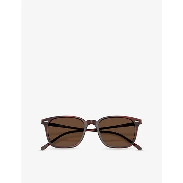Oliver Spencer Laedin Square-frame Acetate Sunglasses - Brown