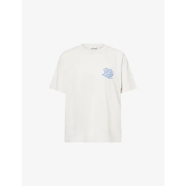 ANINE BING Cade Wave-logo Cotton T-shirt