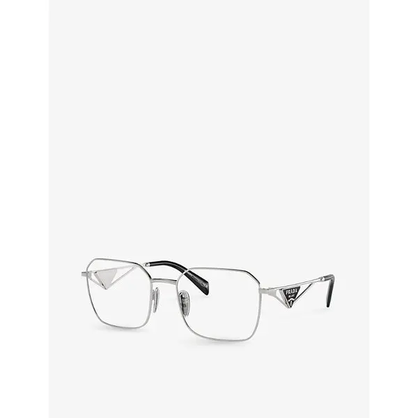 Prada Irregular Frame Metal Optical Glasses