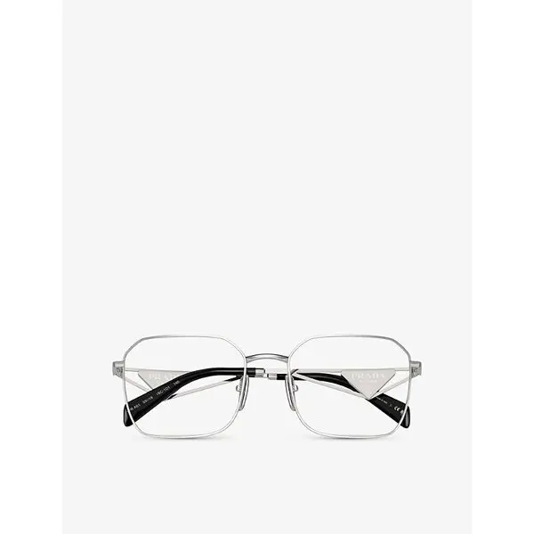 Prada Irregular Frame Metal Optical Glasses