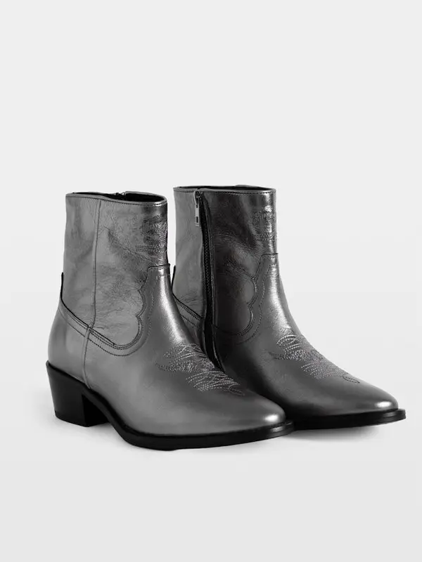 Zadig&Voltaire Tex Low Vintage Metal Boots