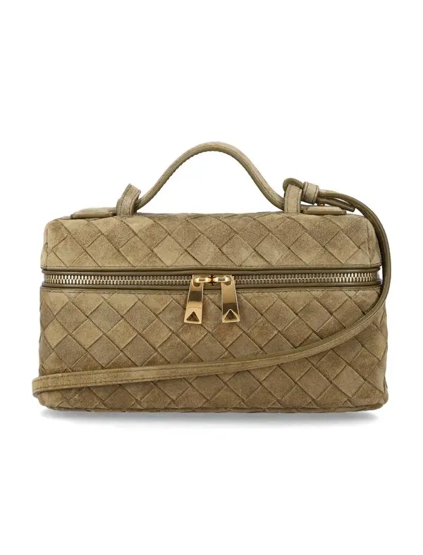Bottega Veneta Compact And Sophisticated Mini Vanity Case - Mud-gold