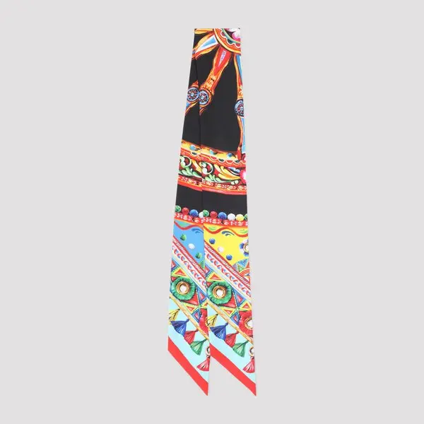 Dolce & Gabbana Elegant 100% Silk Scarf 6cm X 100cm