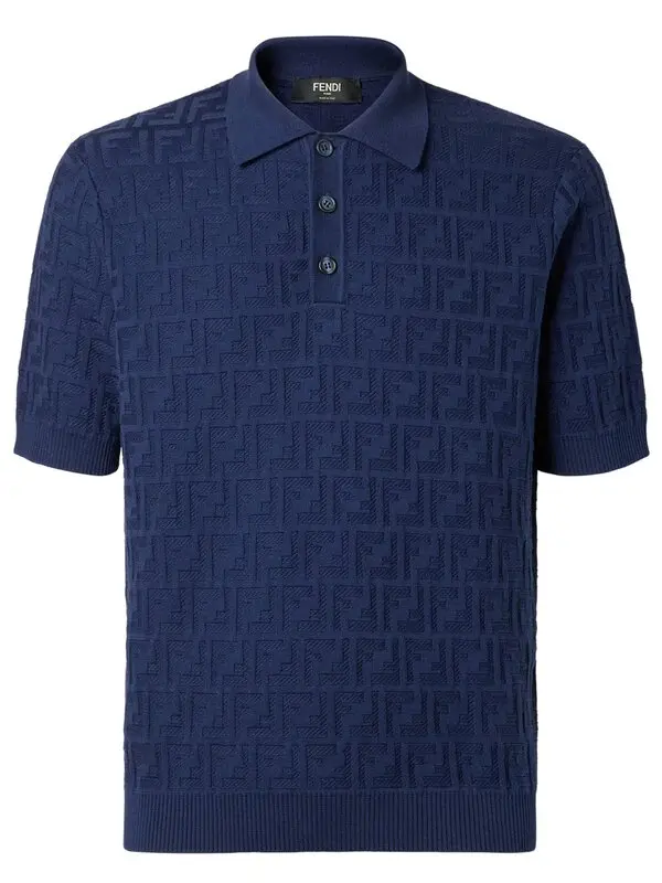 Fendi Classic Short-sleeve Button-up Shirt Size - Blu