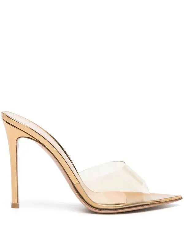 GIANVITO ROSSI Pointed Toe Stiletto Sandals - Oro