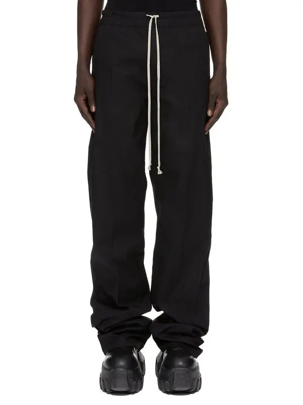 Rick Owens Relaxed Drawstring Waist Trousers - Nero