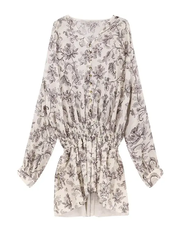 GOLDEN GOOSE Floral-print Button Dress - Multicolour