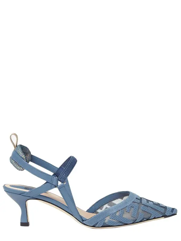 Fendi Ribbon Sandals With 55mm Heel