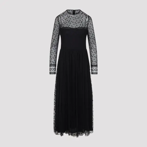 Alberta Ferretti Elegant Tulle Midi Dress