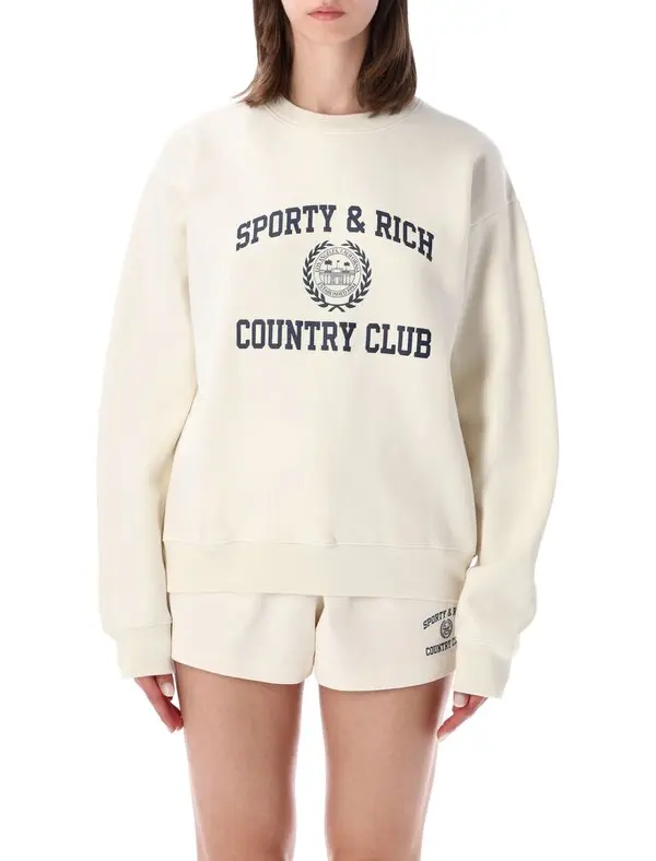 SPORTY & RICH Cotton Crewneck T-shirt