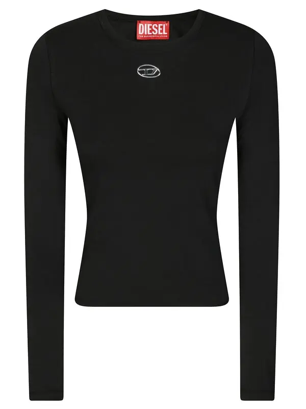 DIESEL® Long Sleeve Crewneck T-shirt - Nero