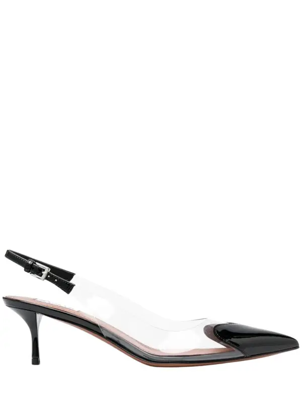 Alaïa Pointed Toe Slingback Heels With Decorative Strap - Nero