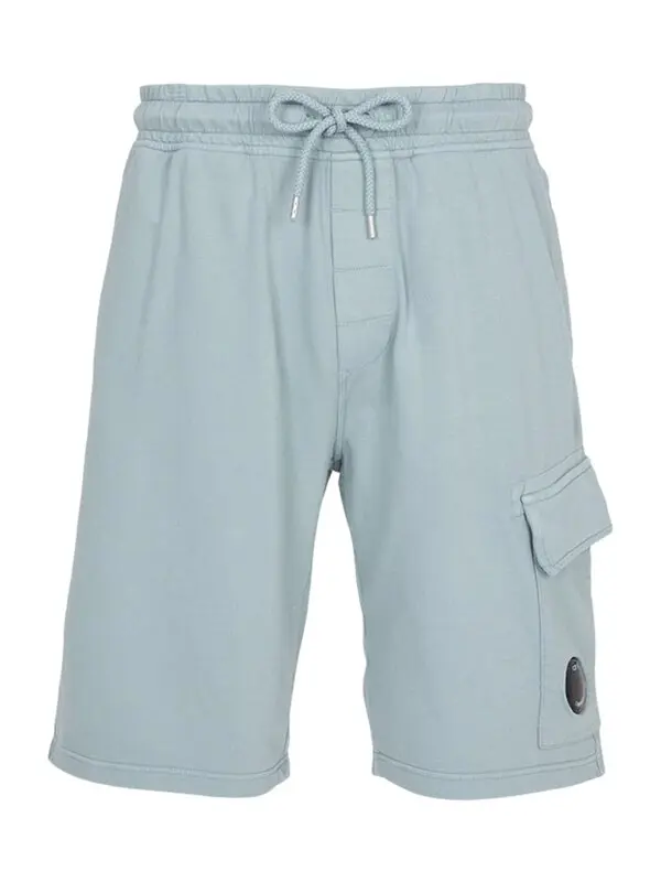 C.P. COMPANY Relaxed Fit Cargo Shorts - Light Blue