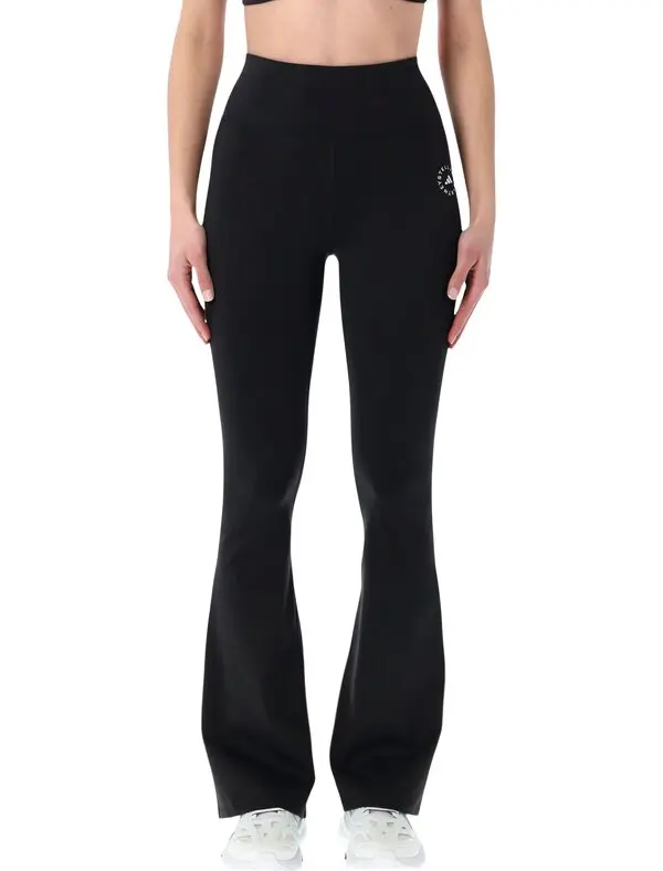 Adidas By Stella McCartney High-waisted Flared Leggings - Black
