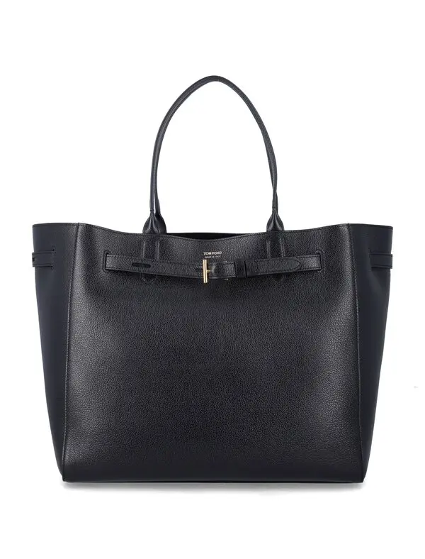 TOM FORD Mini Calf Leather Bag - Nero