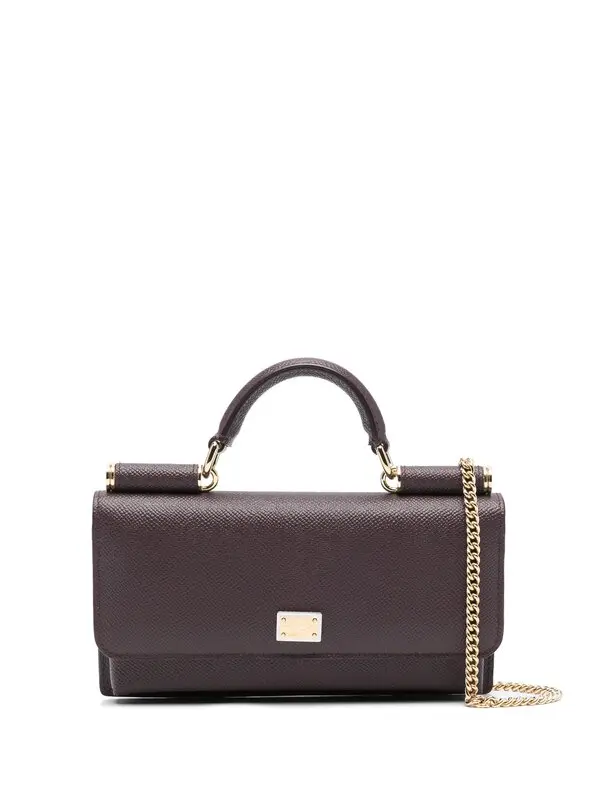 Dolce & Gabbana Leather Mini Bag With Magnetic Fastening - Rosso