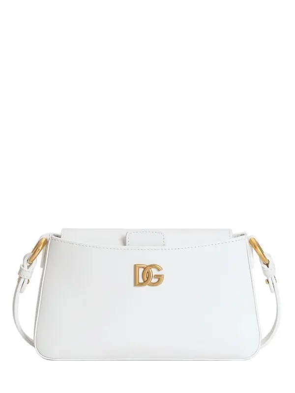 Dolce & Gabbana Brass Mini Bag With Embossed Logo - Bianco