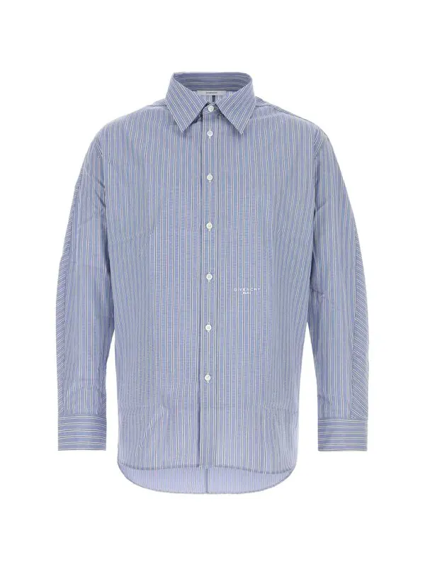 Givenchy Cotton Button-up Shirt With Cuffed Sleeves Size