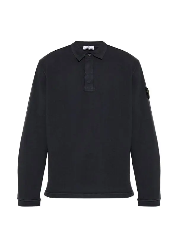 Stone Island Comfort Fit Contrast Fabric Sweatshirt - Blu