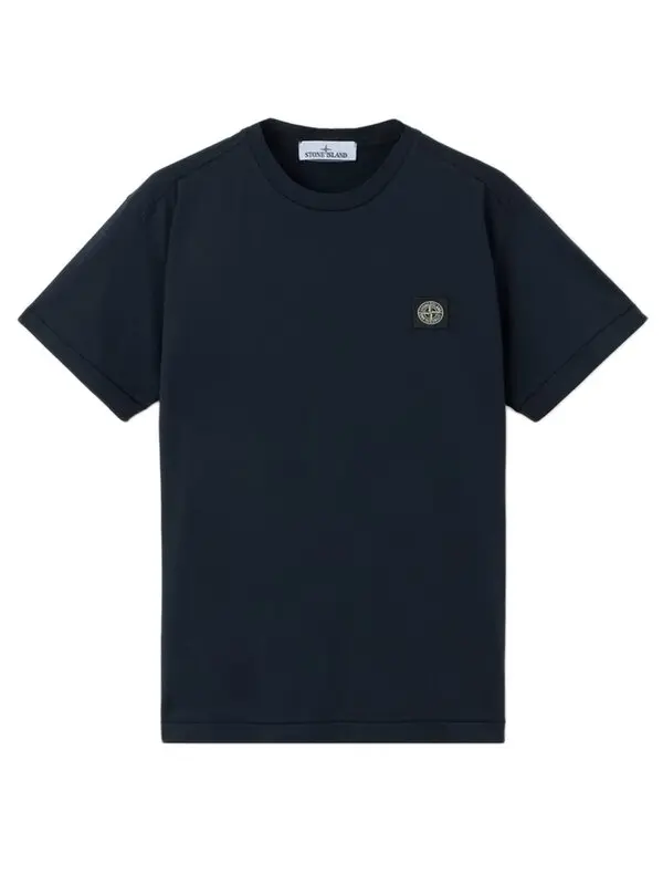 Stone Island Slim Fit Ribbed Neckline T-shirt Size - Blu