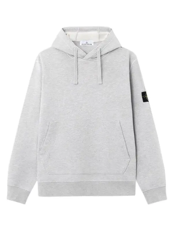 Stone Island Drawstring Hooded Sweater With Pouch Pocket - Grigio