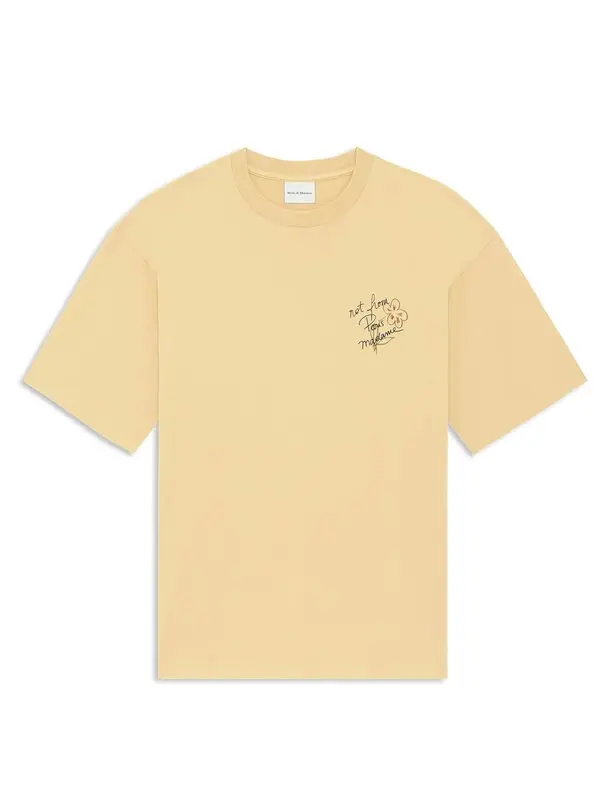Drole De Monsieur Slogan Print T-shirt Size - Giallo
