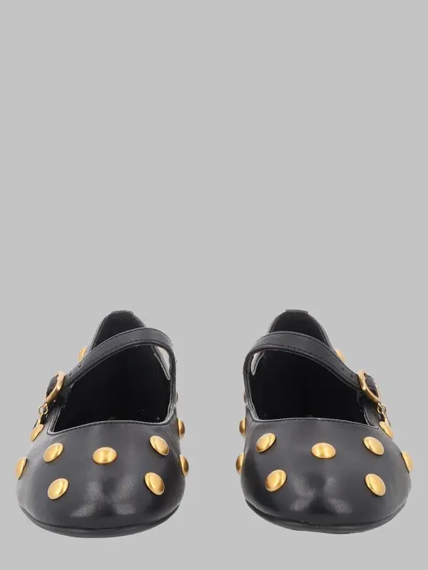 Michael Kors Studded Leather Mary Jane Flats - Black