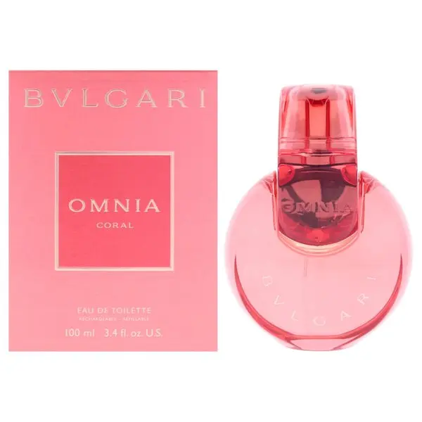BVLGARI Omnia Coral Refillable Eau De Toilette Spray 3.3 Oz