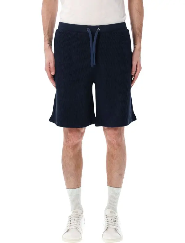 Emporio Armani S Mini Bermuda Shorts With Drawstring Waistband - Blue