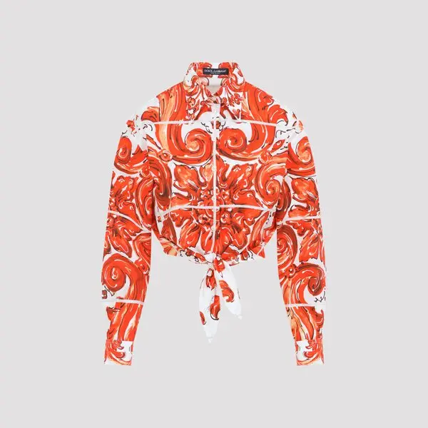 Dolce & Gabbana Floral Cotton Shirt Fw26 - Multicolour