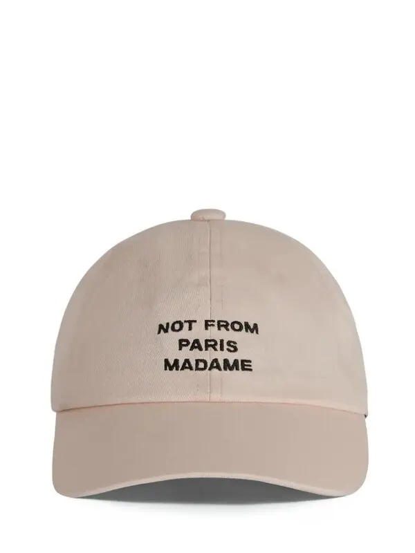Drole De Monsieur Embroidered Front Hat With Metal Buckle