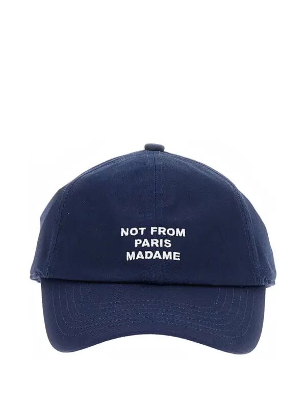 Drole De Monsieur Embroidered Front Cotton Accessory Hat For