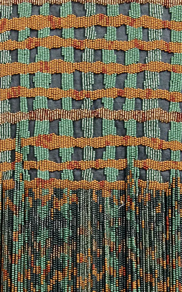 ALEMAIS Alberto Beaded Woven Midi Dress