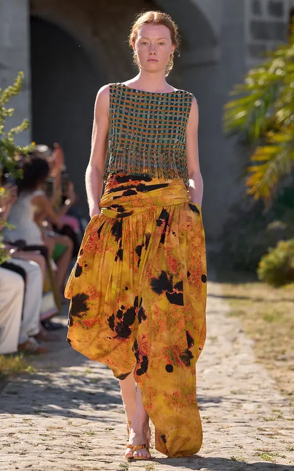 ALEMAIS Alberto Beaded Woven Crop Top