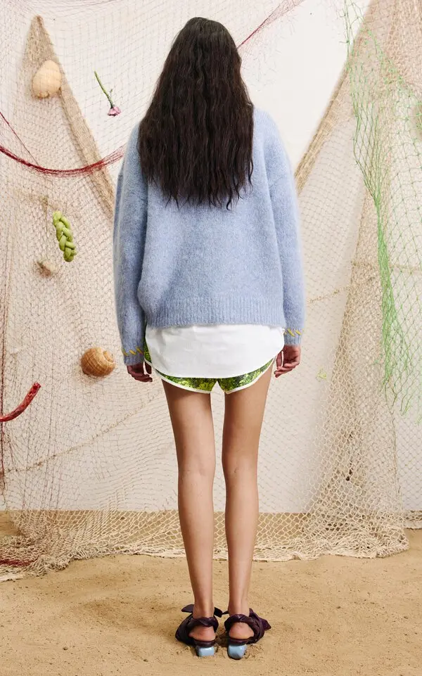 ALEMAIS Bermuda Buttercup Graphic Linen Shorts