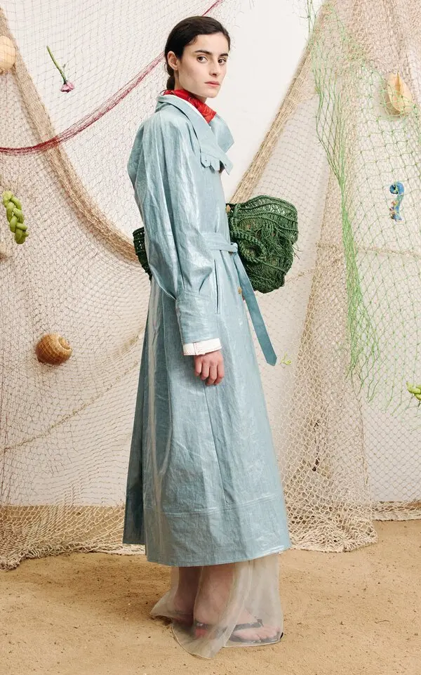 ALEMAIS Francisca Linen Trench Coat