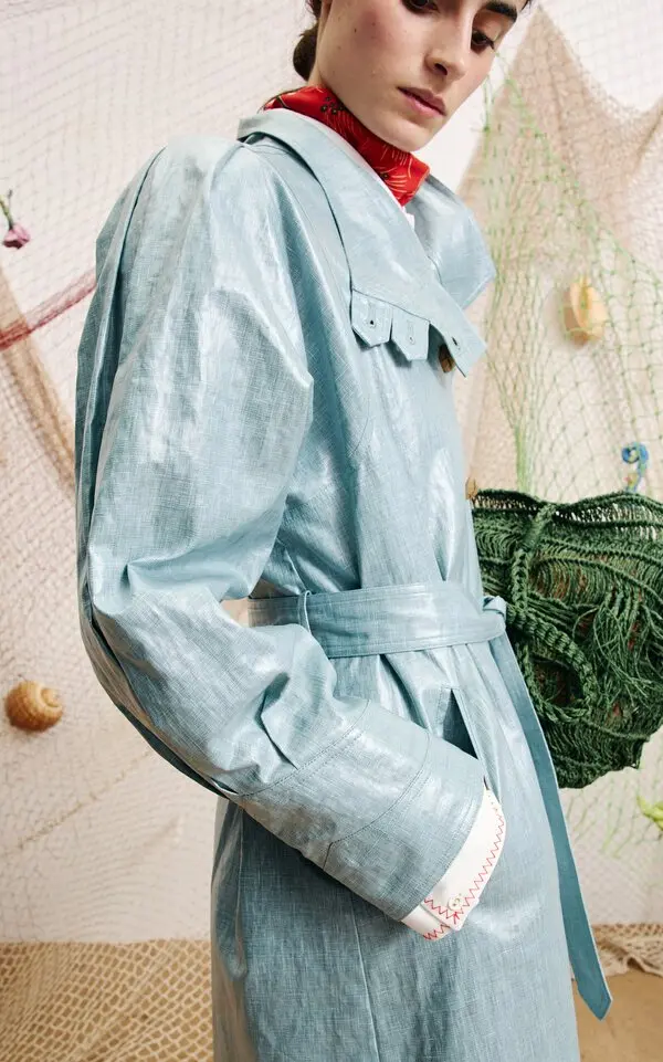 ALEMAIS Francisca Linen Trench Coat