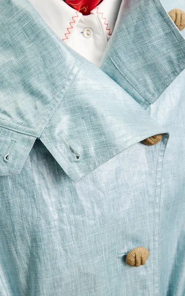 ALEMAIS Francisca Linen Trench Coat