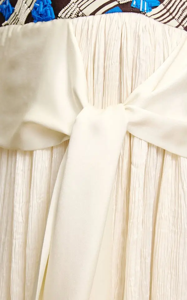 ALEMAIS Basilia Beaded Cotton Maxi Dress